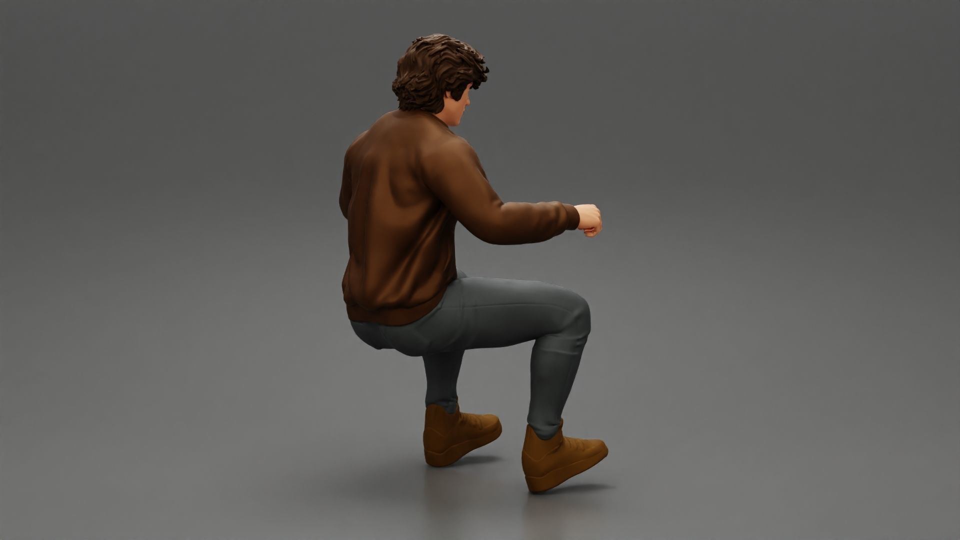 Young Motorbiker man riding pose 3D model 3D printable | CGTrader