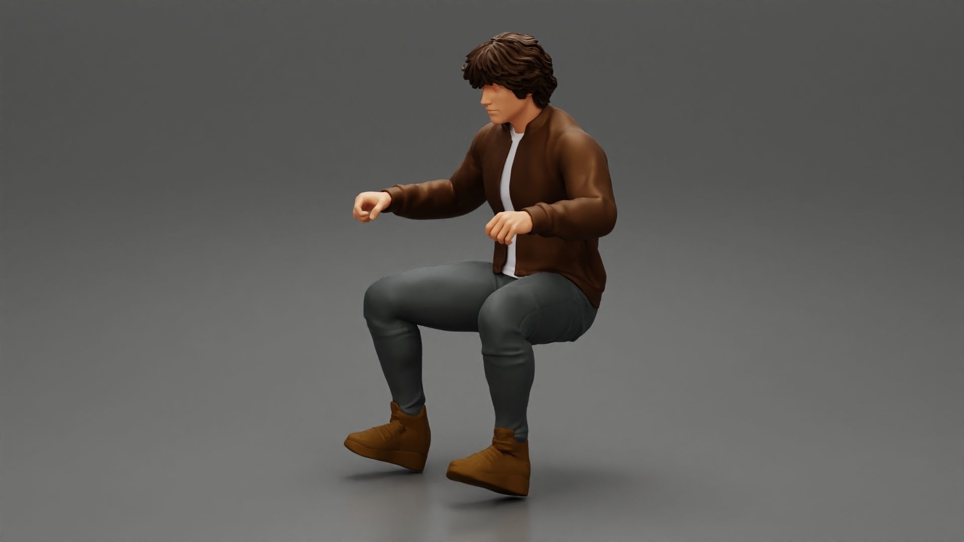 Young Motorbiker man riding pose 3D model 3D printable | CGTrader