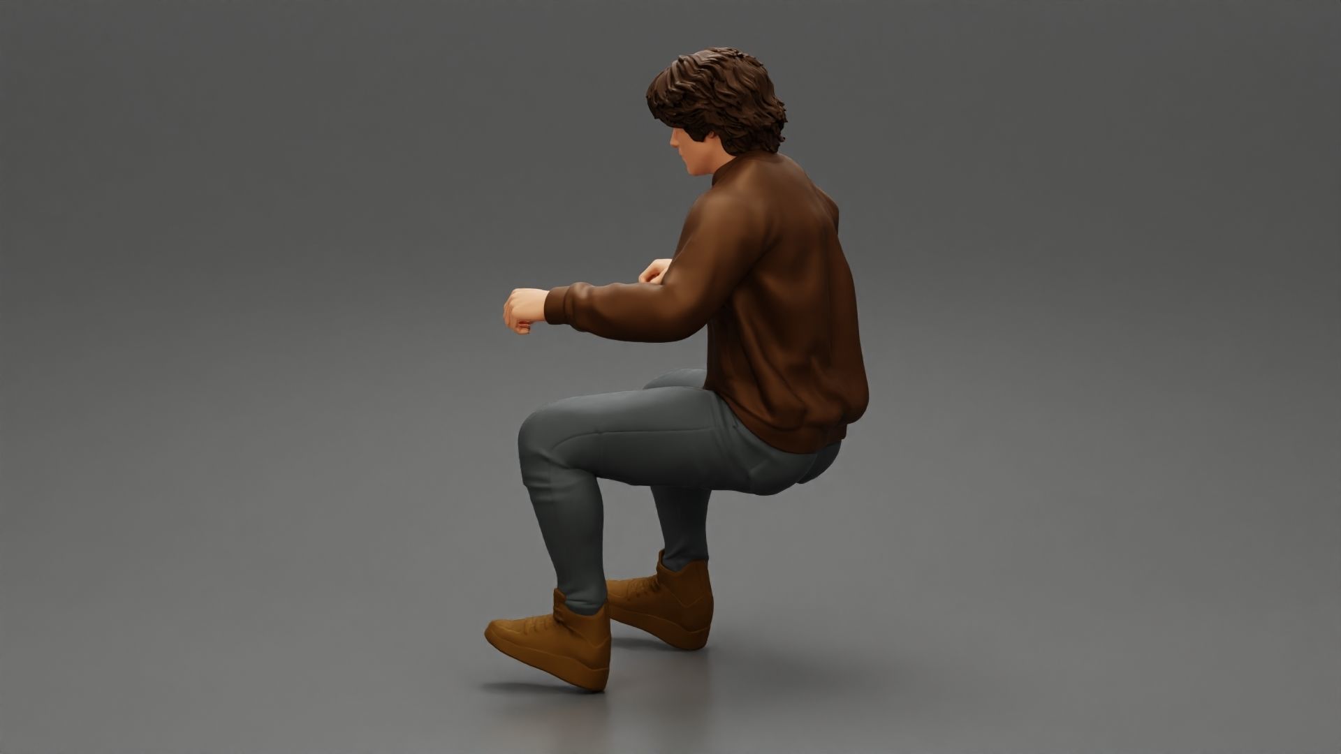 Young Motorbiker man riding pose 3D model 3D printable | CGTrader