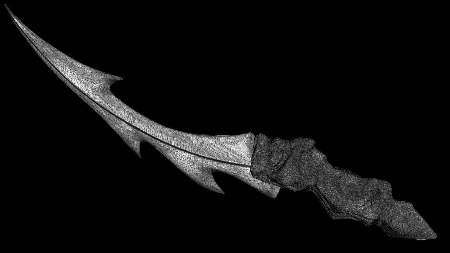 3D PRINTABLE SHAMAN PREDATOR DAGGER KNIFE AND SKULL 3D model 3D ...