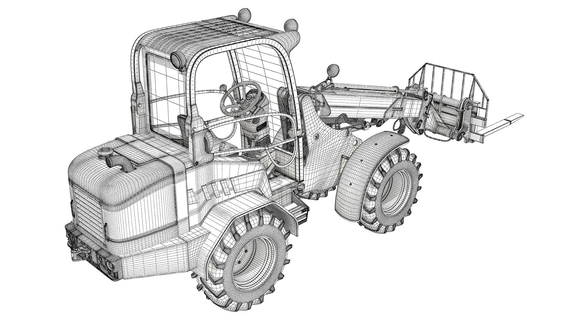 Telescopic Telehandler 3D model | CGTrader