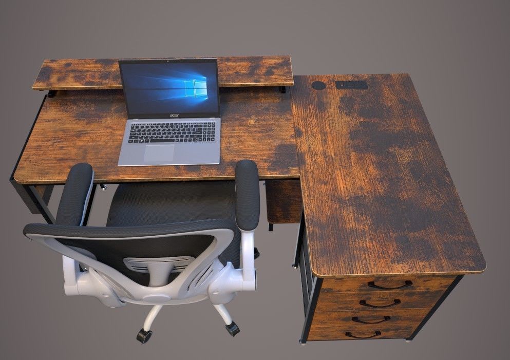 3D model workstation setup VR / AR / low-poly | CGTrader
