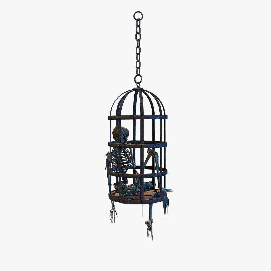 3D model Skeleton in a Cage VR / AR / low-poly | CGTrader