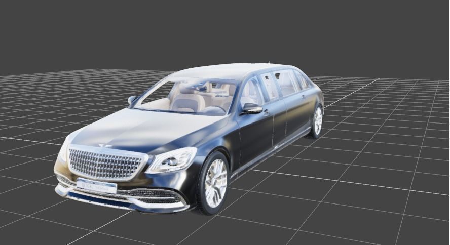 luxurious limousine 3D model rigged | CGTrader