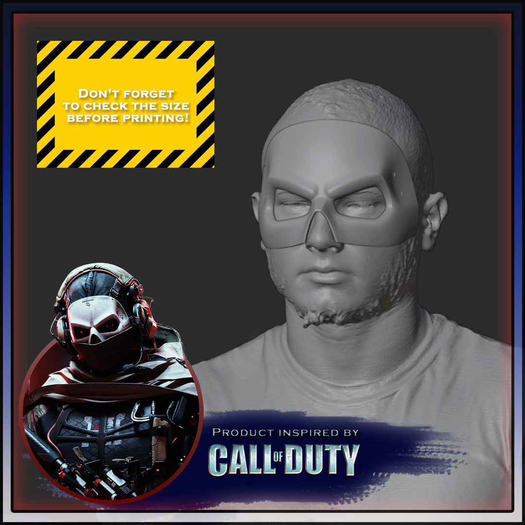Ghost mask - Call of Duty Modern Warfare 2 free 3D model 3D printable ...