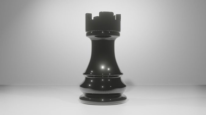 3D model Rook Black - made in Blender VR / AR / low-poly | CGTrader