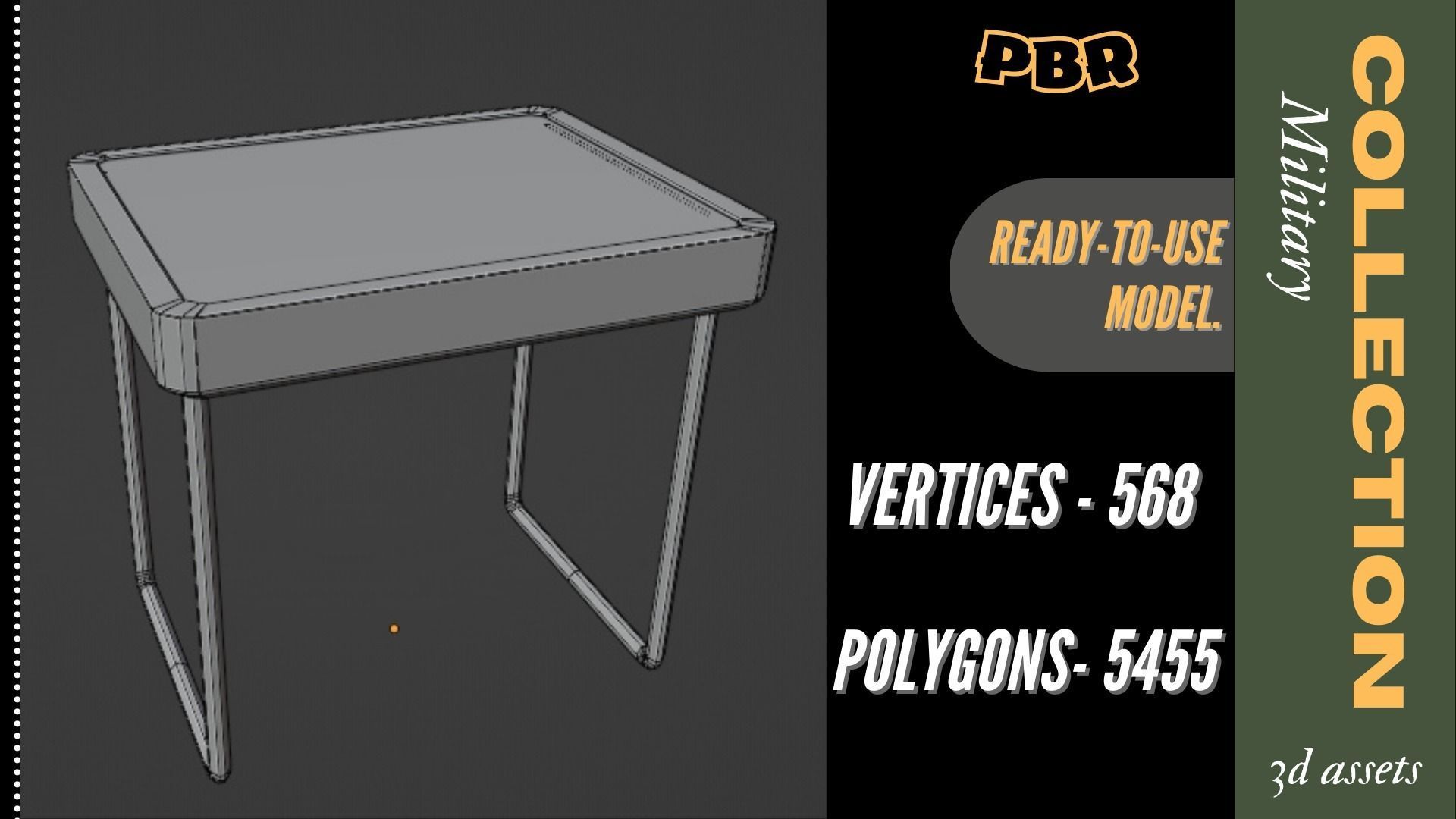3D model Military Table Model 3D Low-poly VR / AR / low-poly | CGTrader