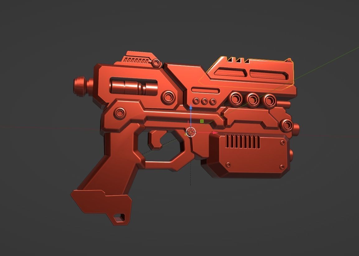 scifi gun game asset 3D model | CGTrader