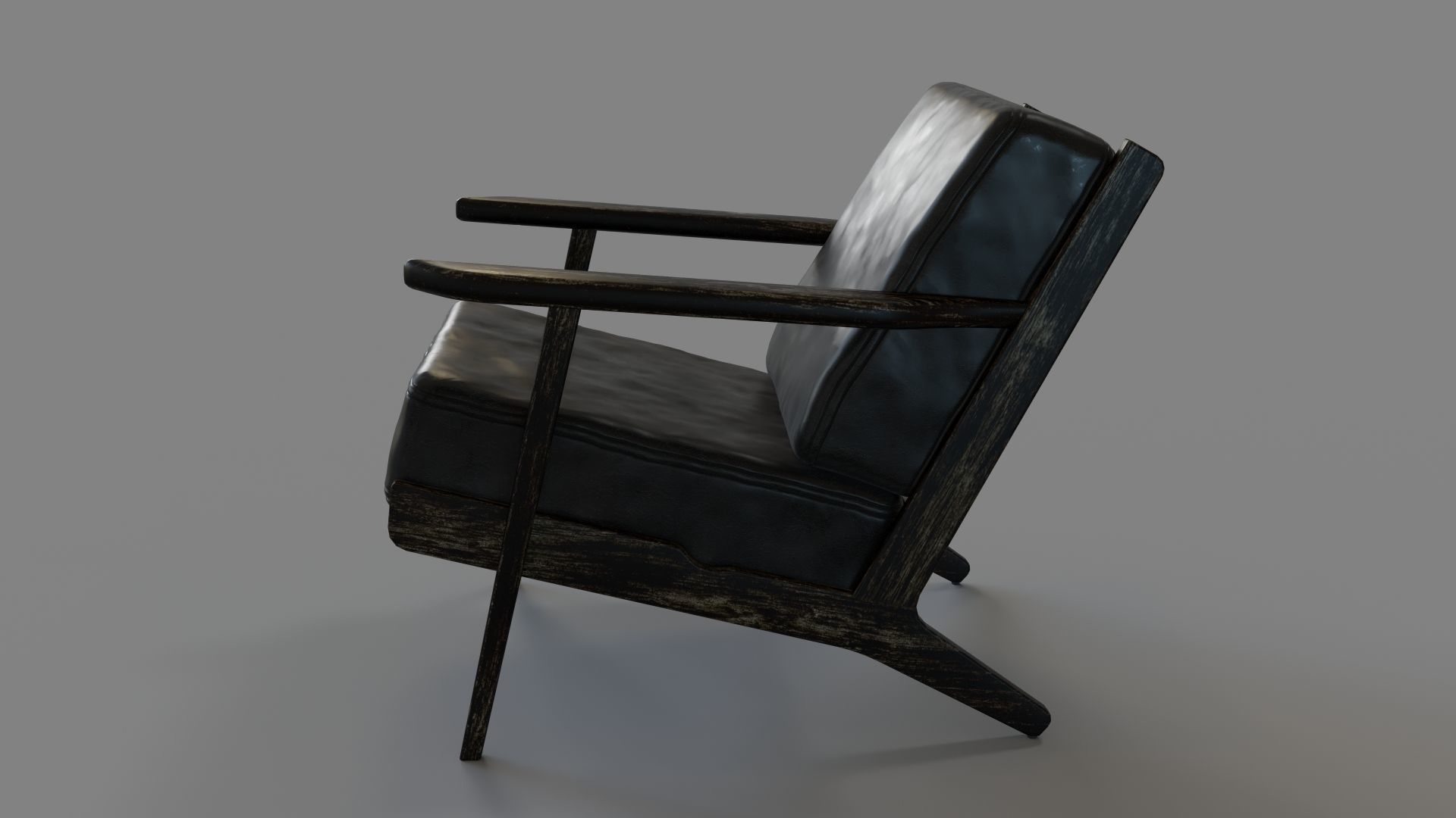 Irondale Brooks Lounge Chair Ebony 3D model | CGTrader