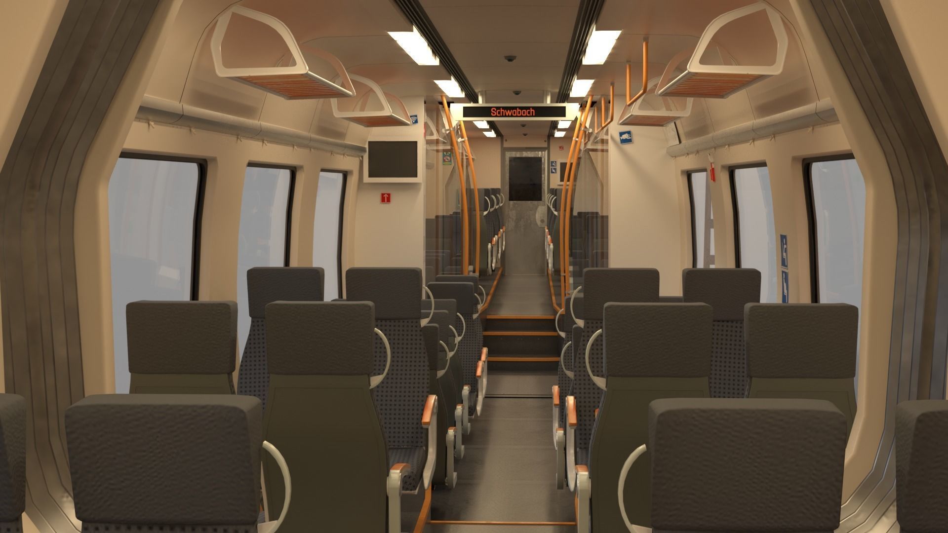 Bombardier TALENT Train Regodb Rigged Animated 3D model animated rigged ...