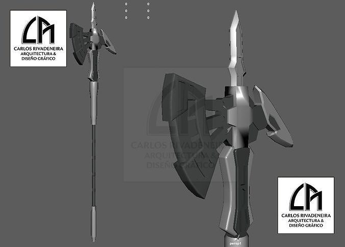 DILANZA LANCE WEAPON MODELKIT 3D model 3D printable | CGTrader