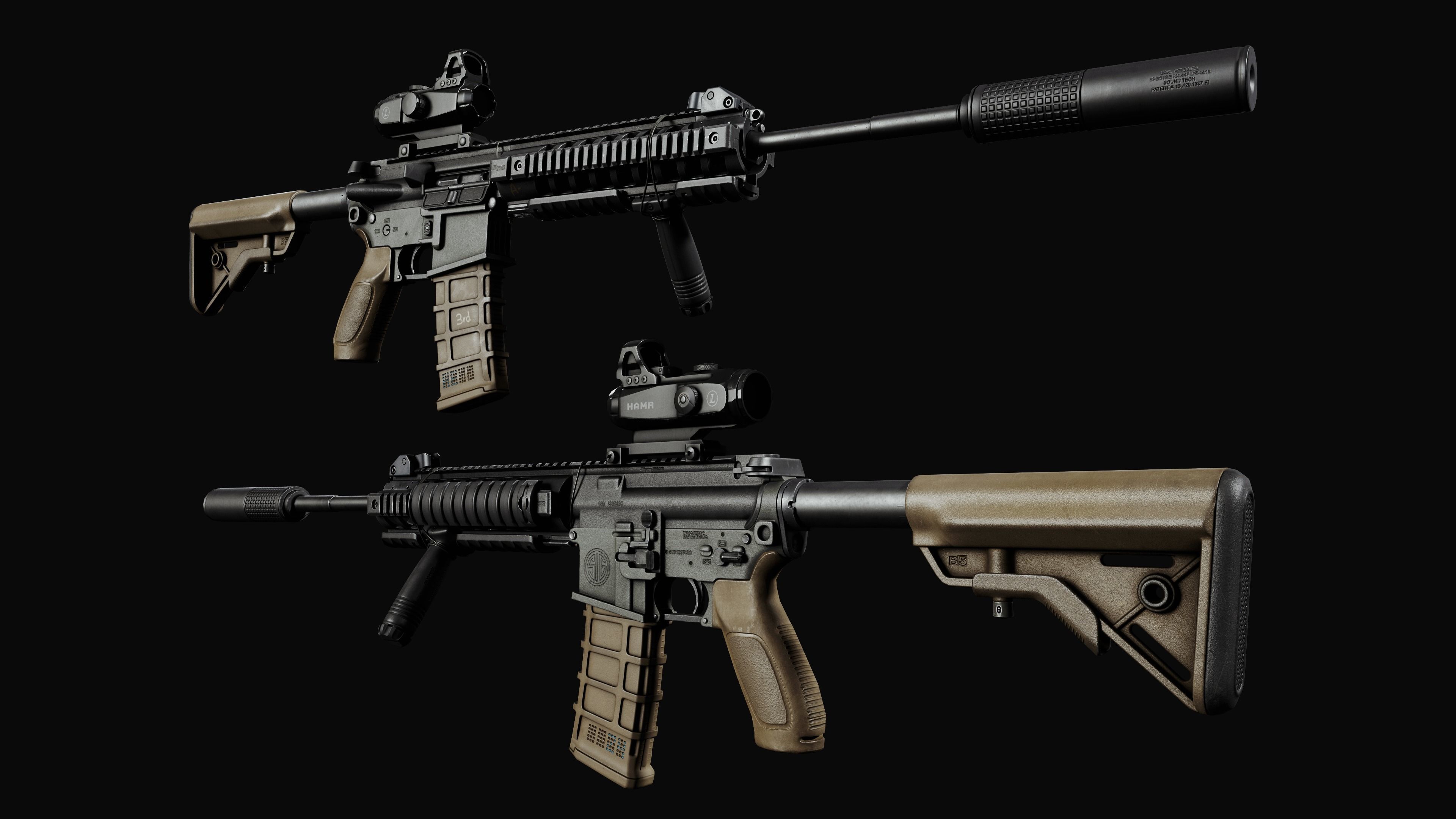 3D model M4 Assault rifle VR / AR / low-poly | CGTrader