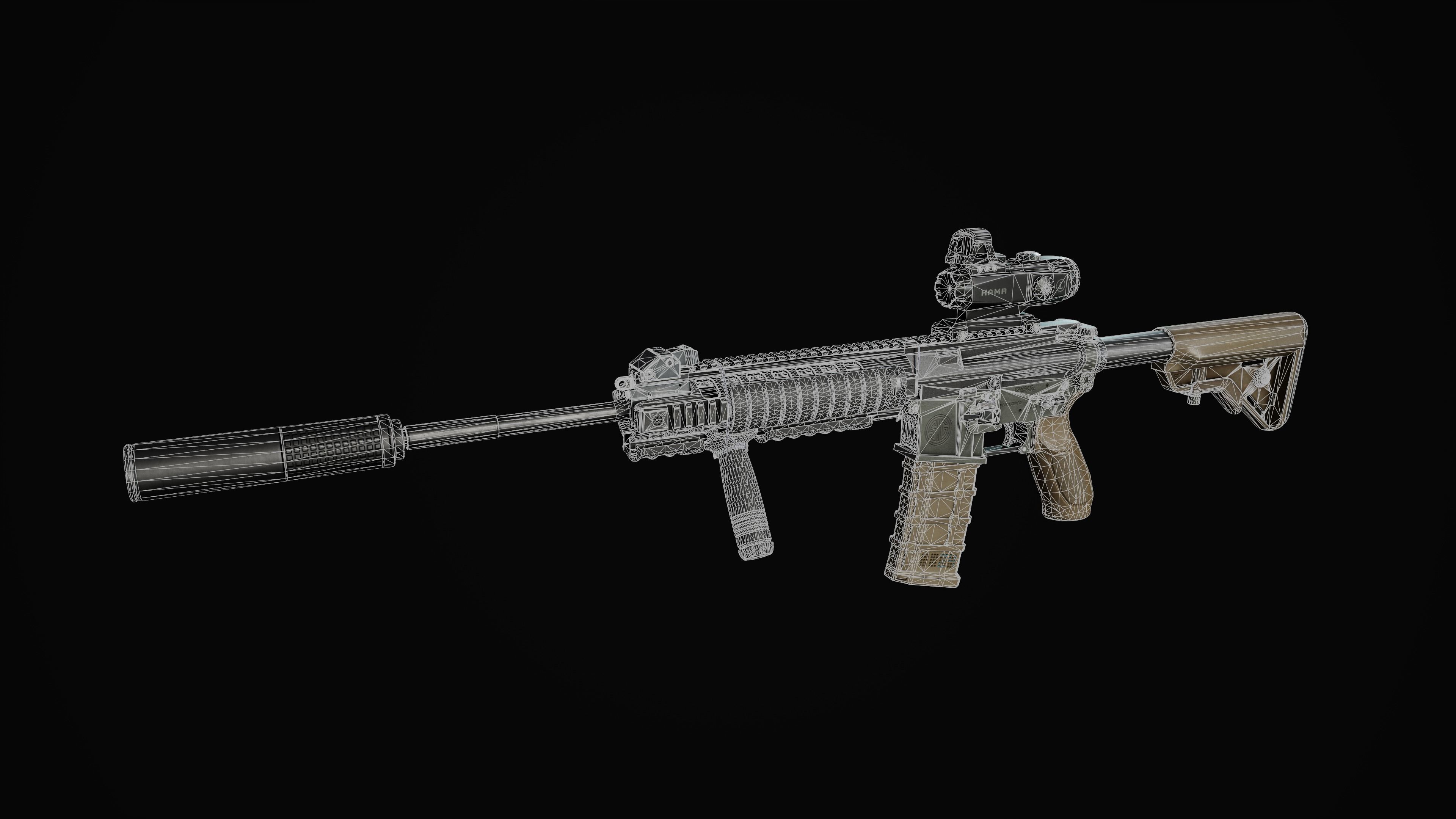 3D model M4 Assault rifle VR / AR / low-poly | CGTrader