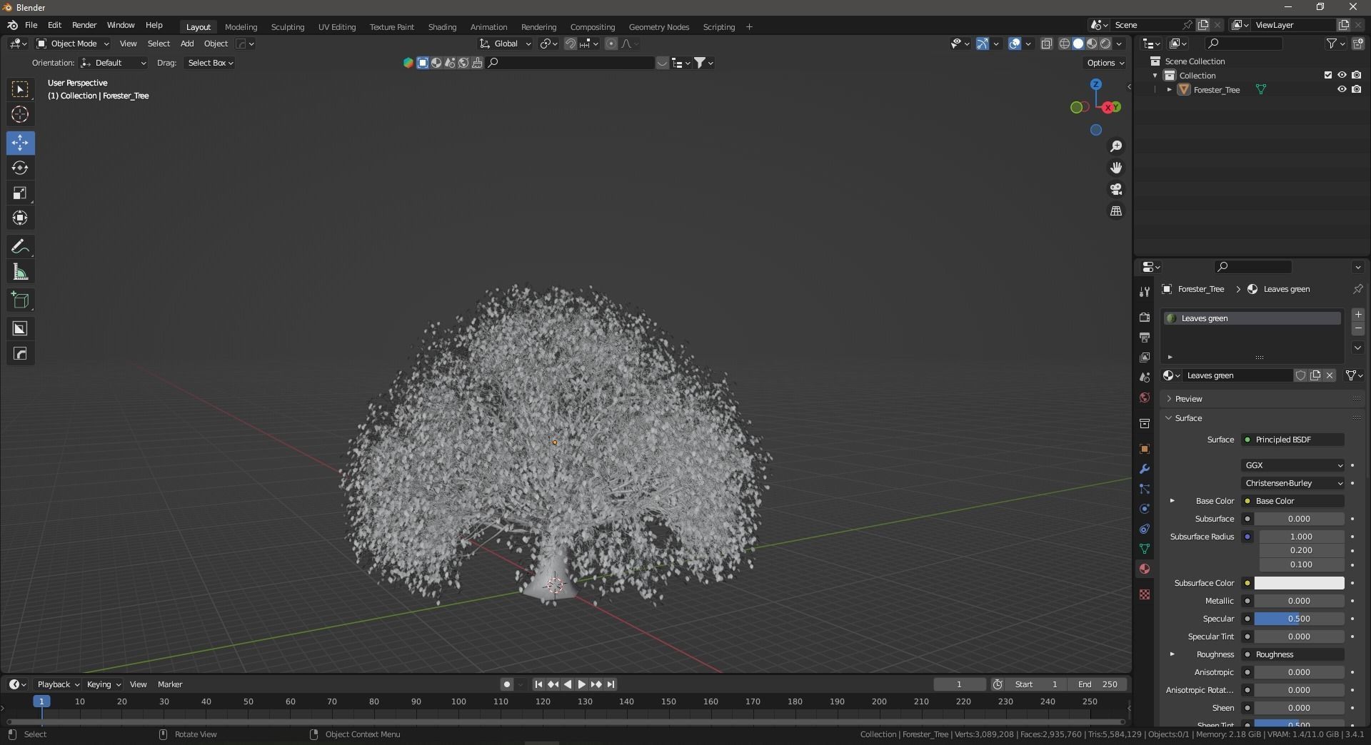 Odaa Tree free 3D model | CGTrader