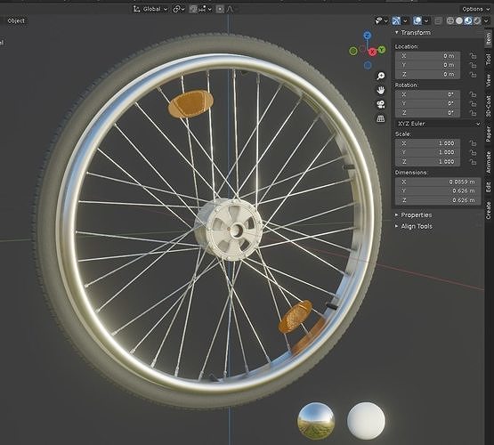 Wheelchair Wheel with Procedural PBR Material Setup 3D model | CGTrader
