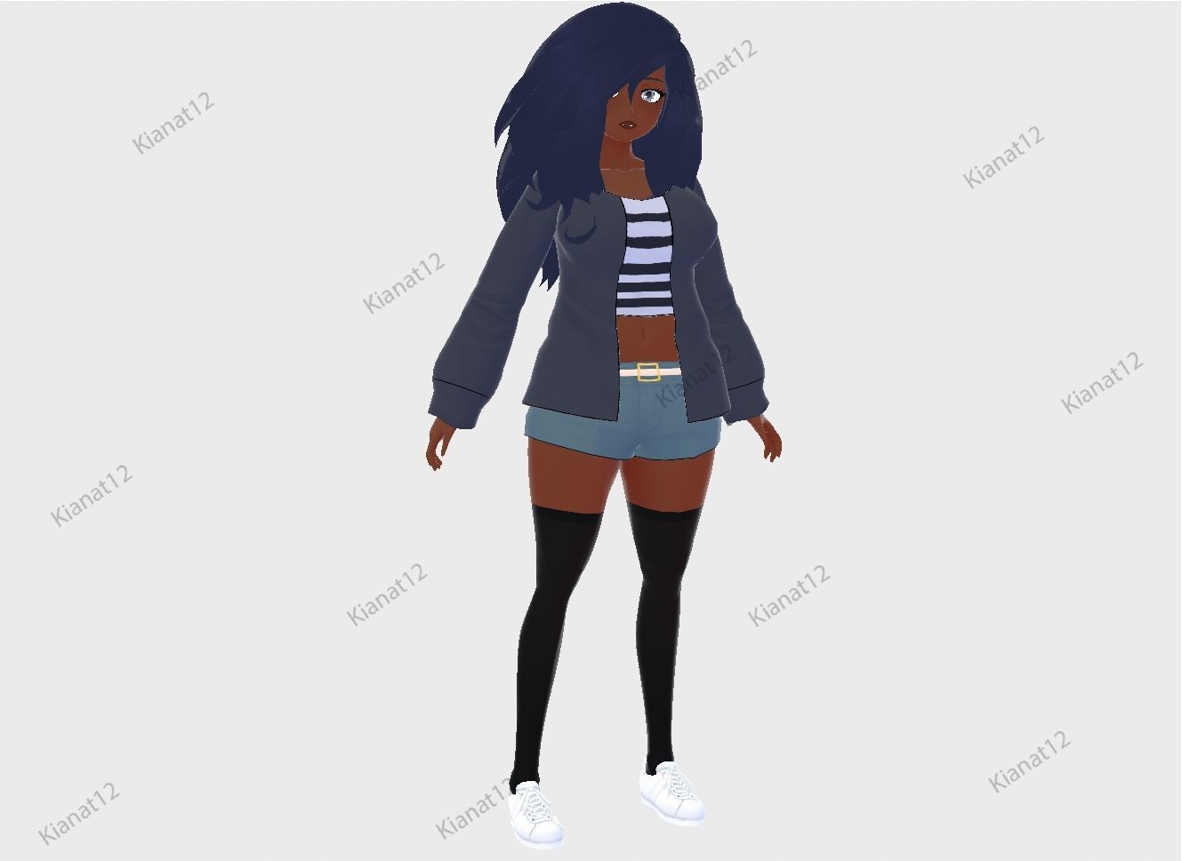 3D model 3d female anime style model VR / AR / low-poly | CGTrader