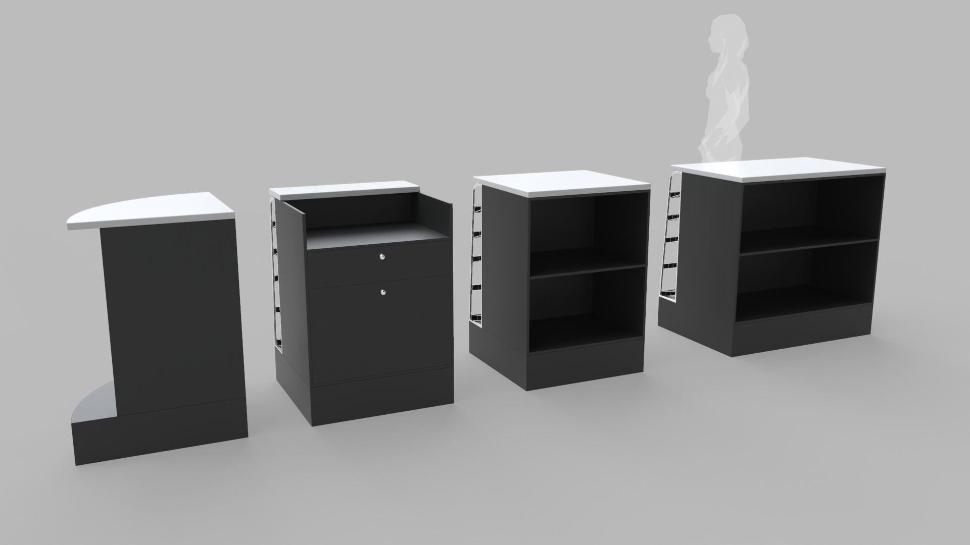 Counter Cashier Modules 3D model | CGTrader