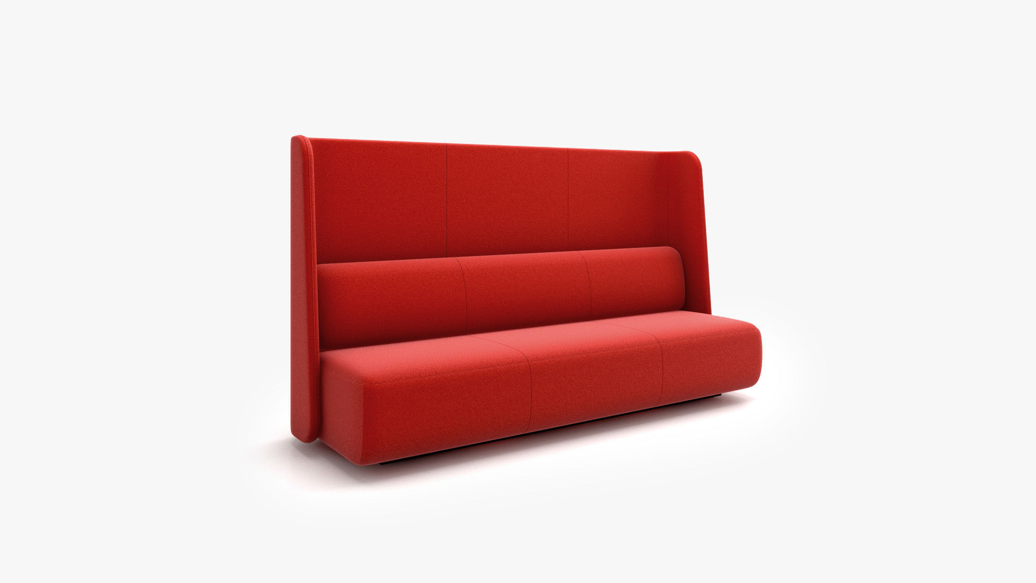 Bernhardt Design - CODE Three Seat Sofa with Angled Wall 3D model ...