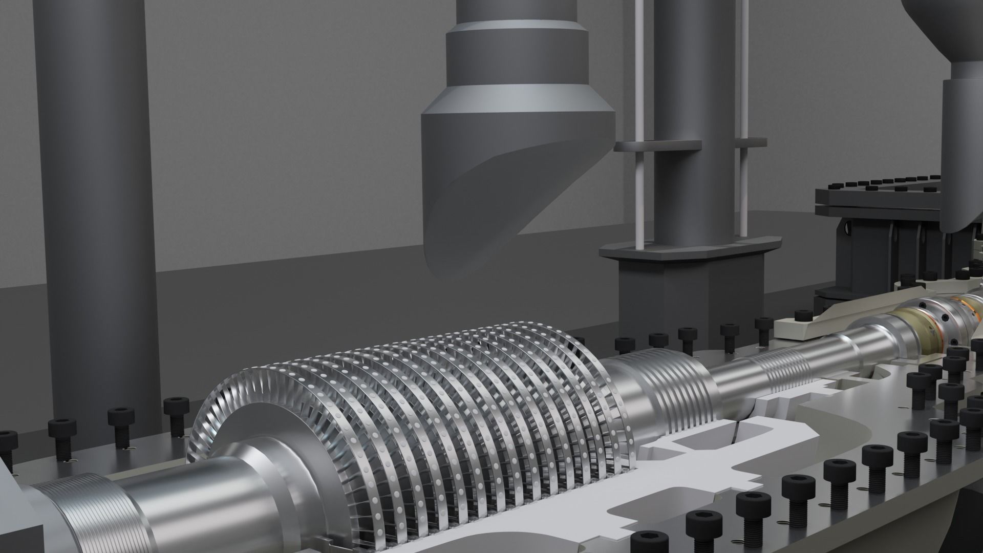 Steam Turbine Generator - Full Detailed 3D model | CGTrader