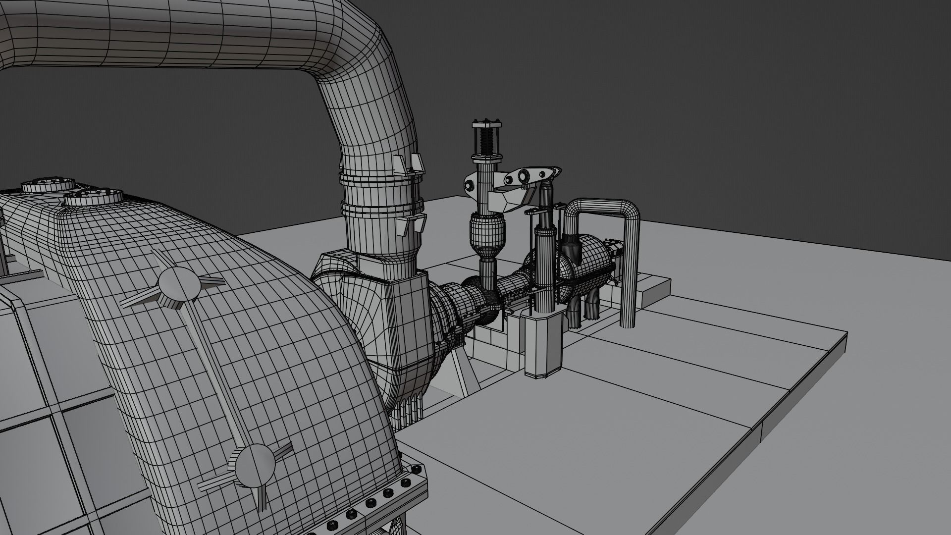 Steam Turbine Generator - Full Detailed 3D model | CGTrader