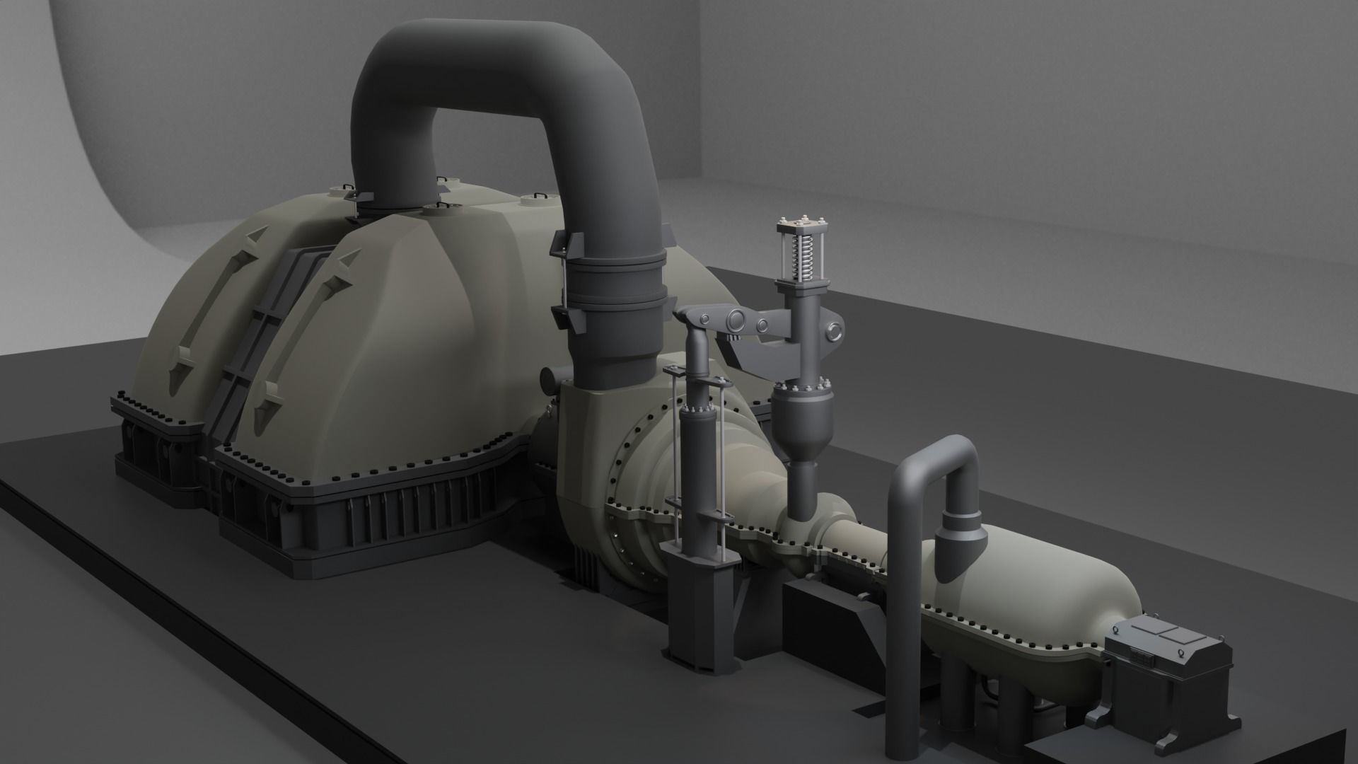 Steam Turbine Generator - Full Detailed 3D model | CGTrader