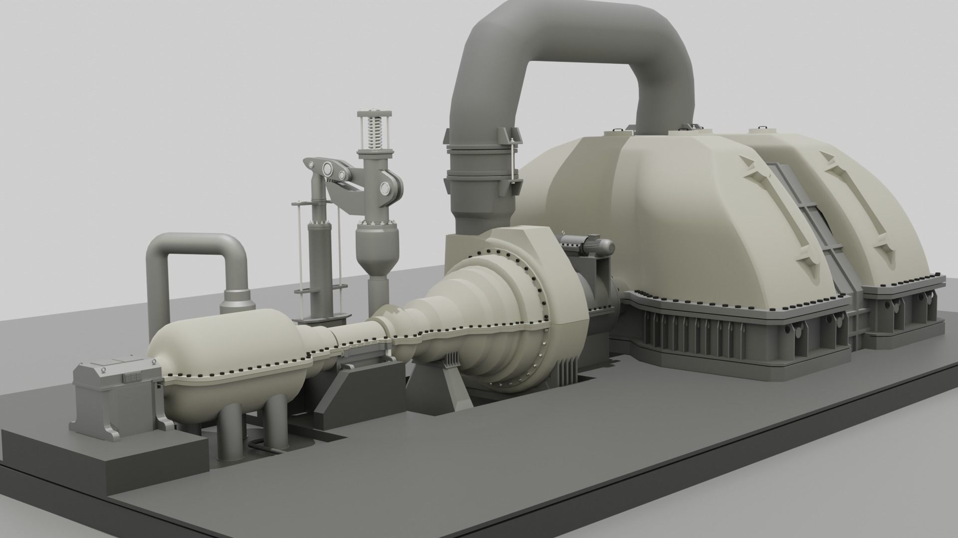 Steam Turbine Generator - Full Detailed 3D model | CGTrader