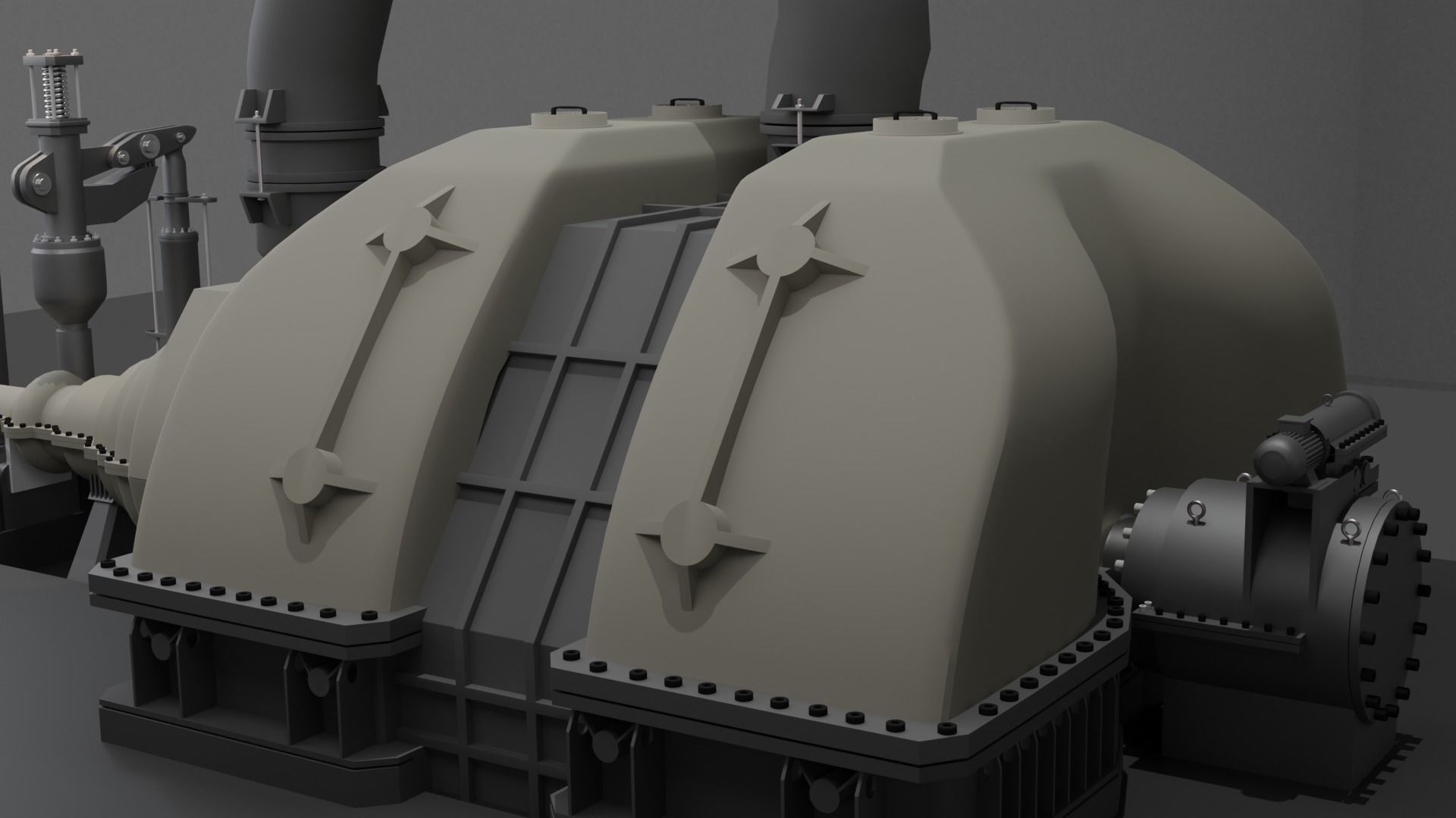 Steam Turbine Generator - Full Detailed 3D model | CGTrader