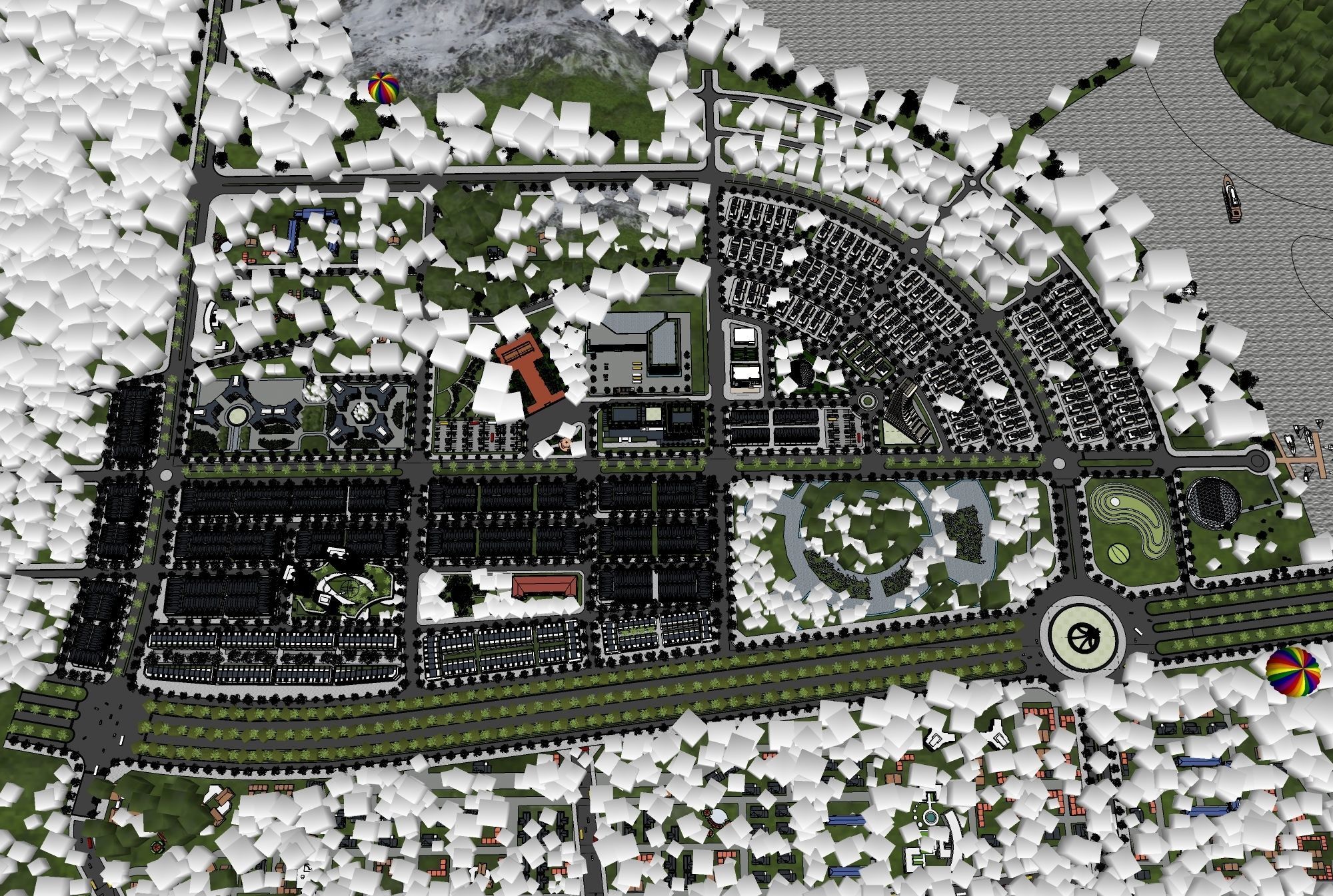 Urban planning by sketchup and vray 3D model | CGTrader