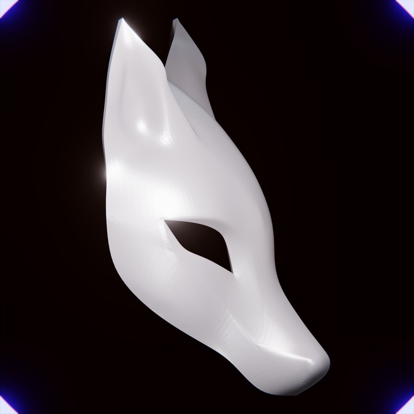 KITSUNE DEMON FOX MASK MASCARA DE ZORRO KITSUNE 13 3D model 3D ...
