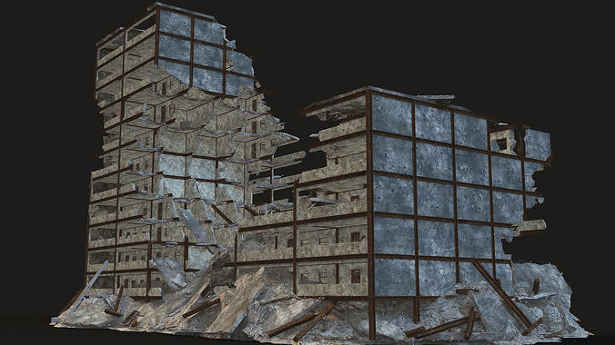 3D model DESTROYED BUILDING 2 VR / AR / low-poly | CGTrader