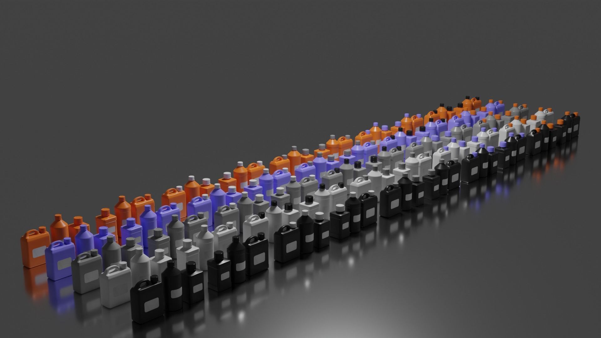 Industrial laboratory fluid chemical containers and blank labels 3D ...