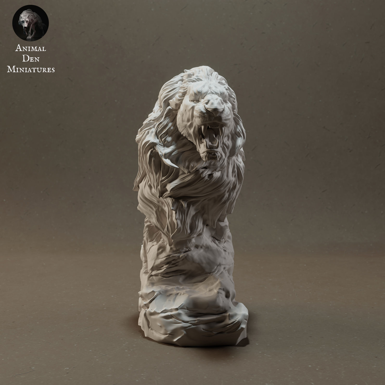 Lion Bust Roar 3D model 3D printable | CGTrader