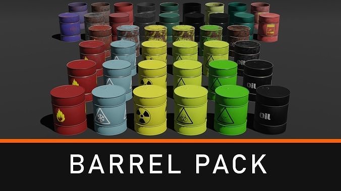 Realistic Metal Barrel Pack free VR / AR / low-poly 3D model | CGTrader