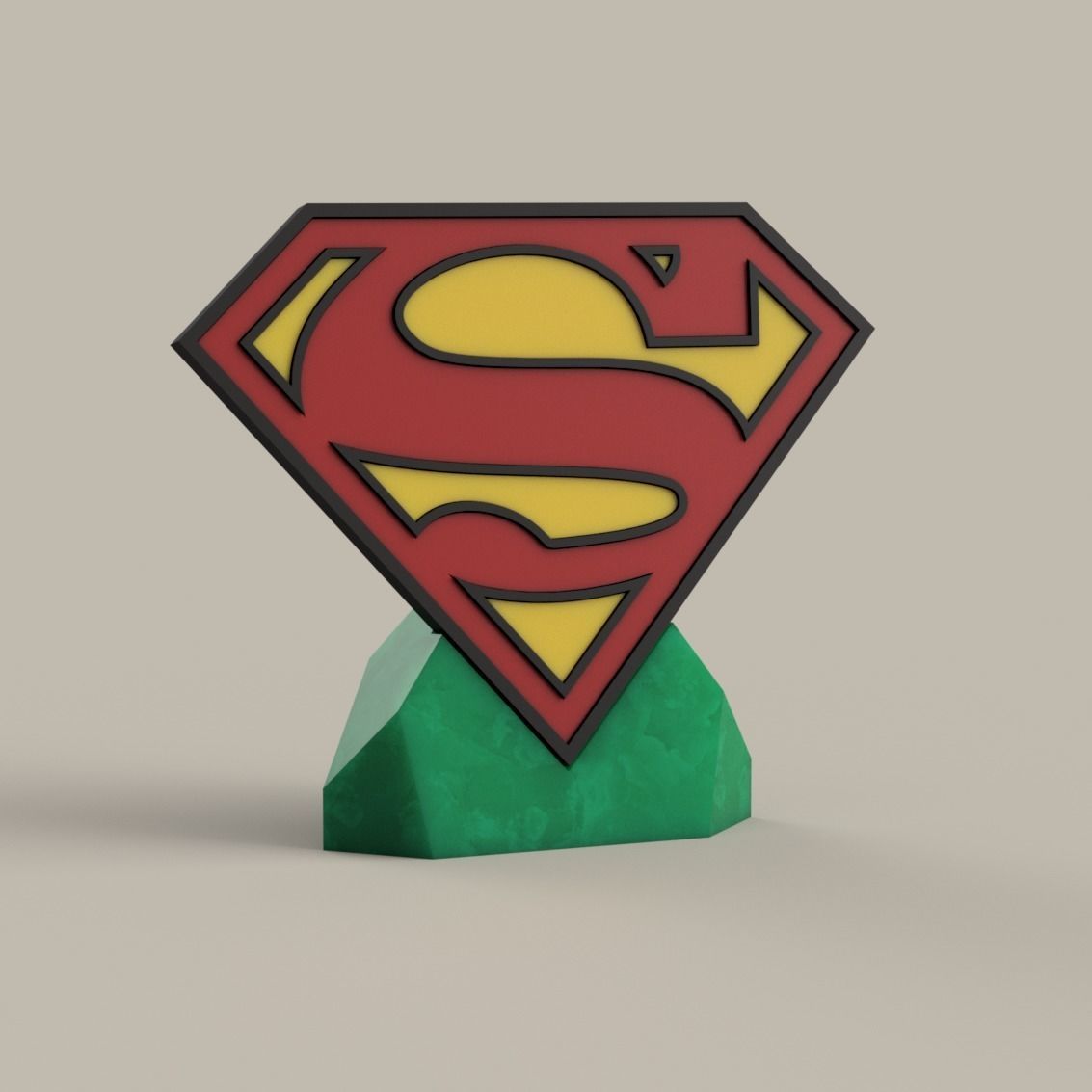 Superman - Logo 3D model 3D printable | CGTrader
