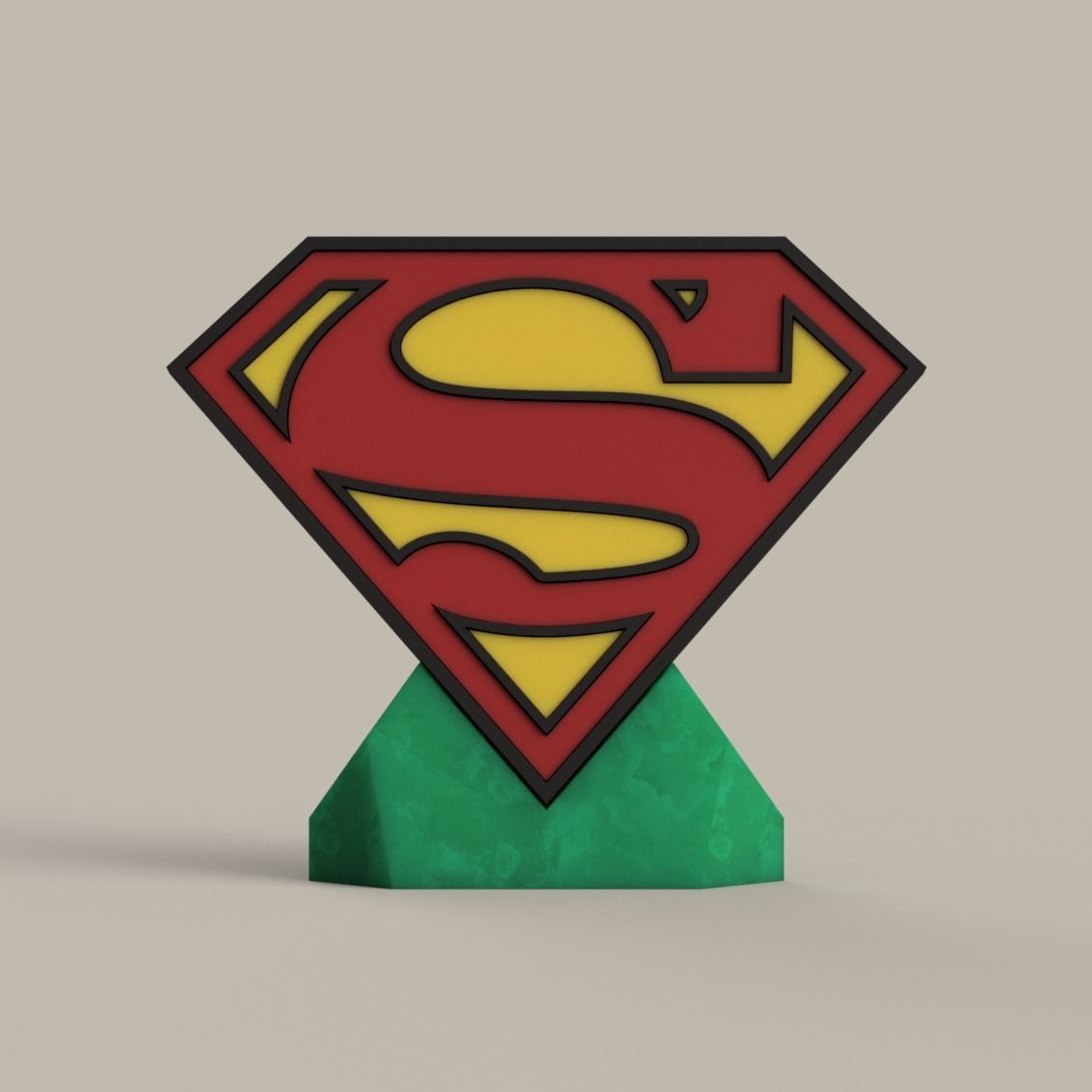 Superman - Logo 3D model 3D printable | CGTrader