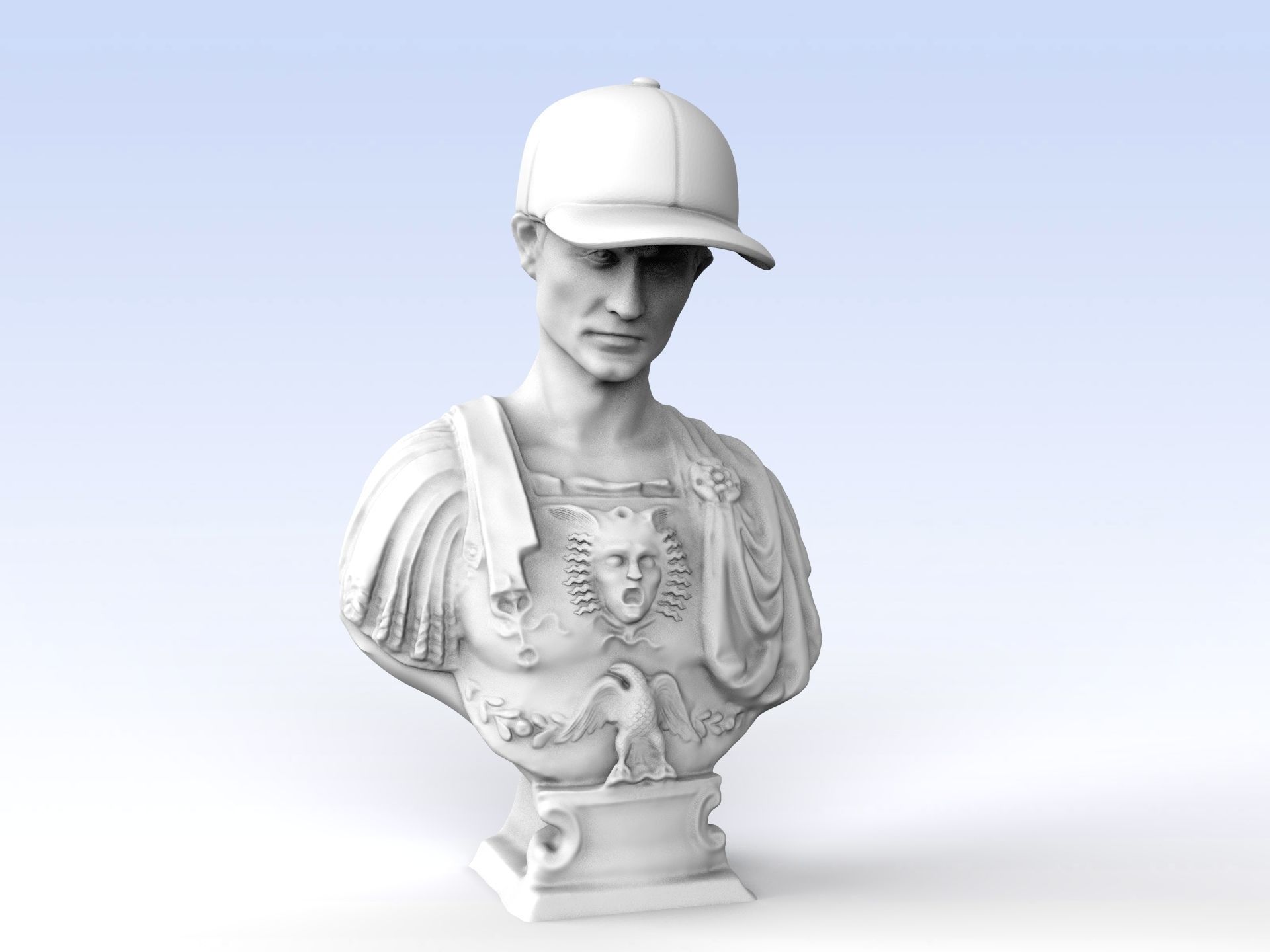 Julius Caesar in Baseball Cap 3D model 3D printable | CGTrader