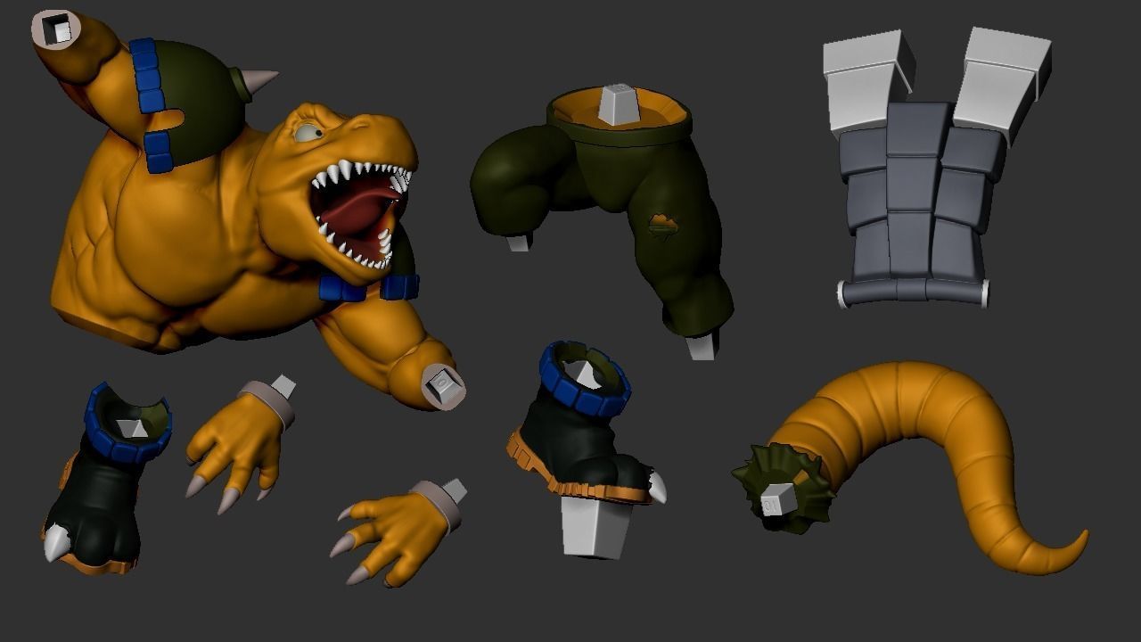 EXTREME DINOSAURS - T-Bone 3D model 3D printable | CGTrader