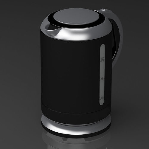 Black kettle 3D model | CGTrader