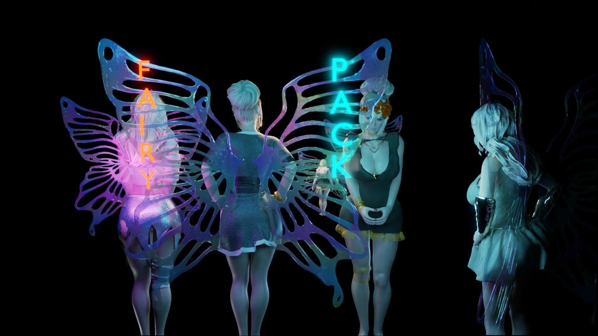 3D model The Fairy Character Pack-Low Poly I UE 4 and 5 Game Ready VR ...