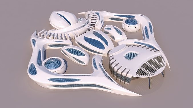 0118 - Organic Building 3D model | CGTrader
