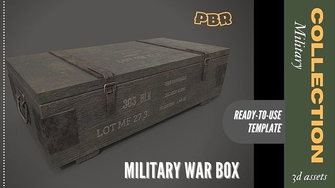 3D model Military War Box Model 3D Low-poly VR / AR / low-poly | CGTrader