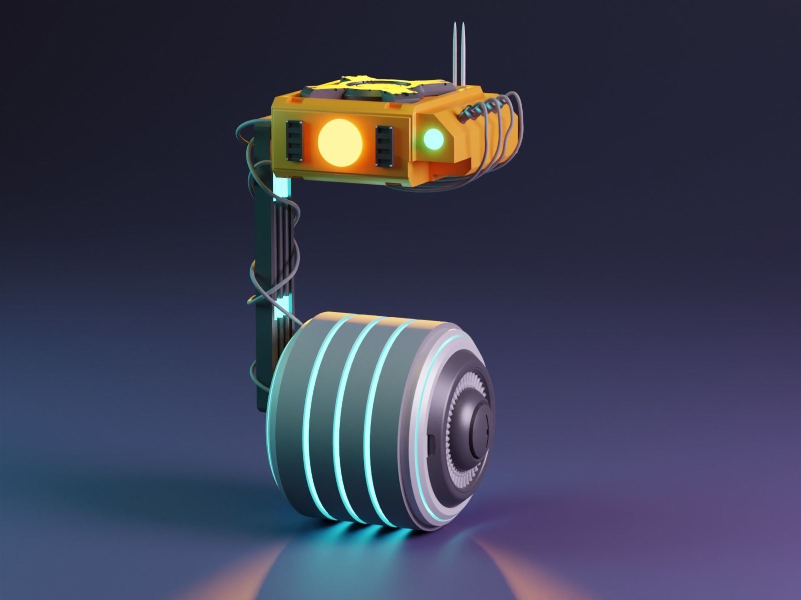 Futuristic robot-projector 3D model | CGTrader
