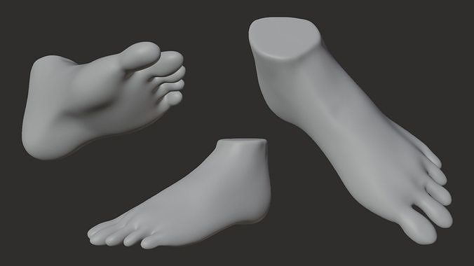 Female Anime Foot 3D model | CGTrader