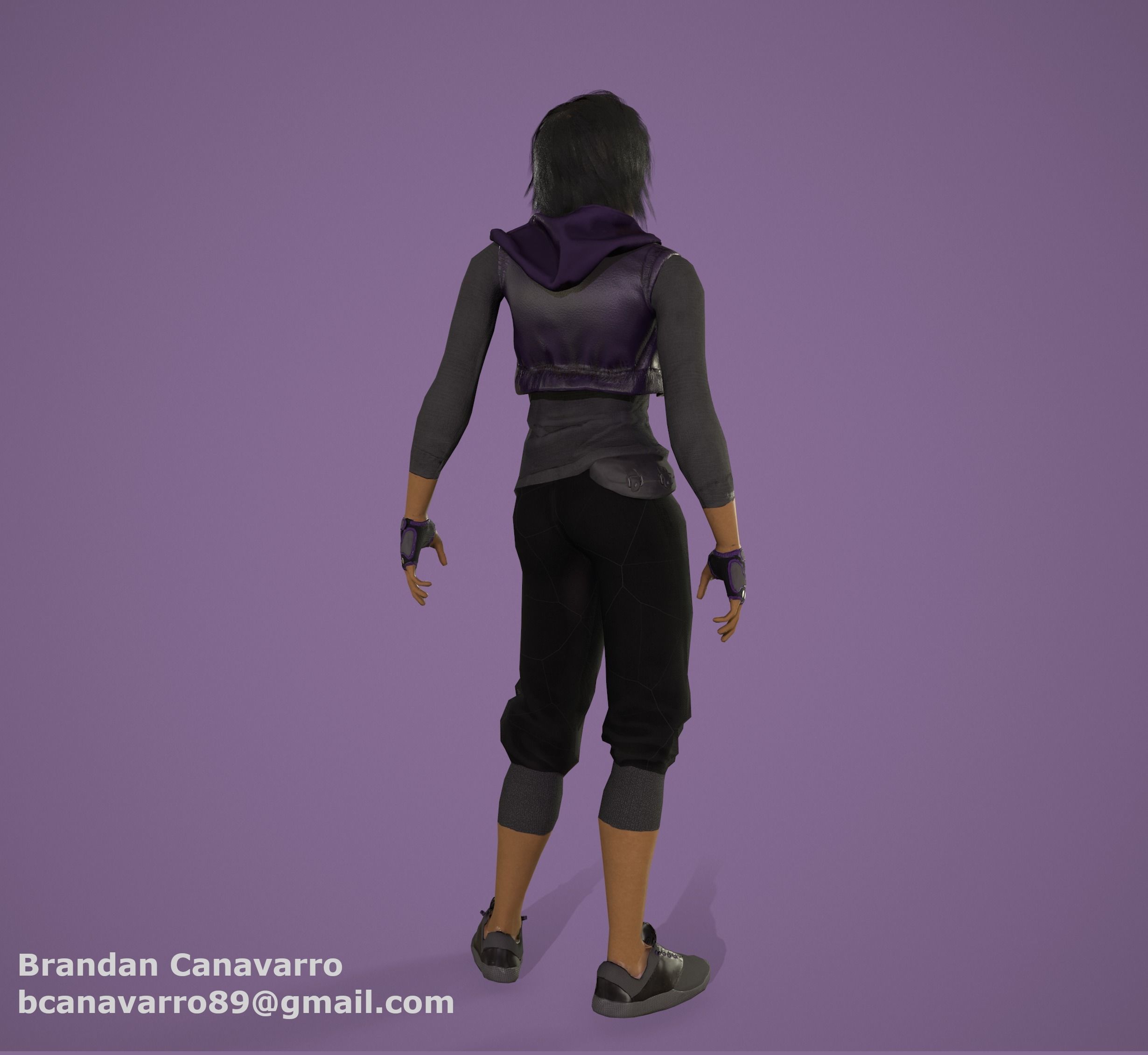 3D model Female Fighter gameready model VR / AR / low-poly | CGTrader