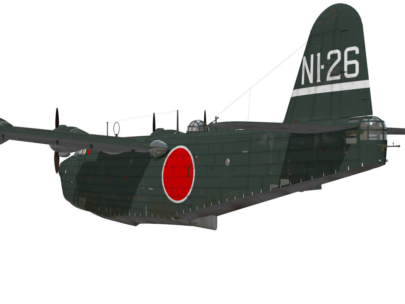 Kawanishi H8K Emily Type12 early 3D model | CGTrader