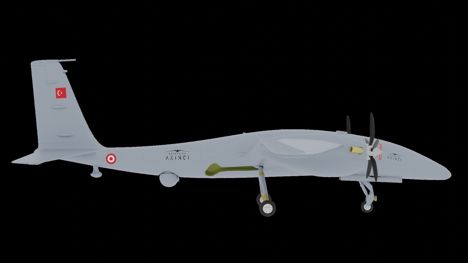 3D model Baykar Bayraktar Akinci UCAV VR / AR / low-poly | CGTrader