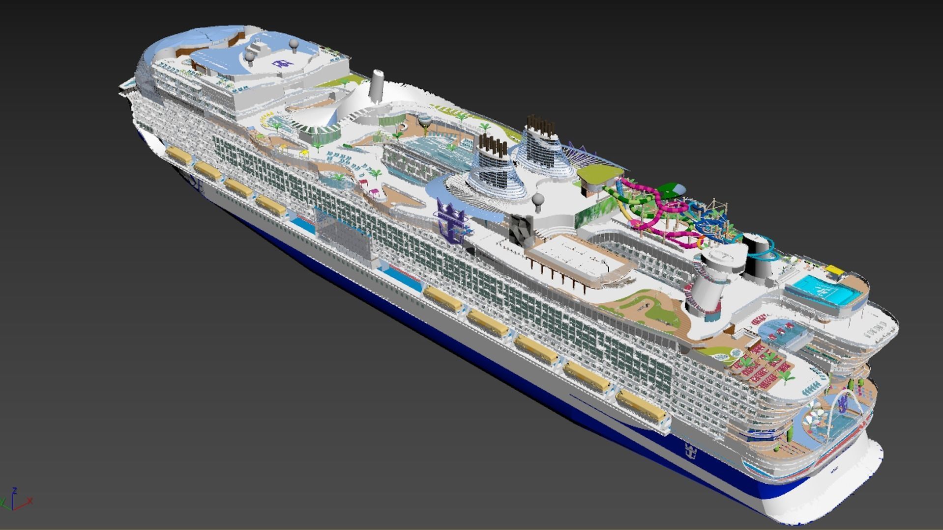 ICON OF THE SEAS 3D model rigged | CGTrader