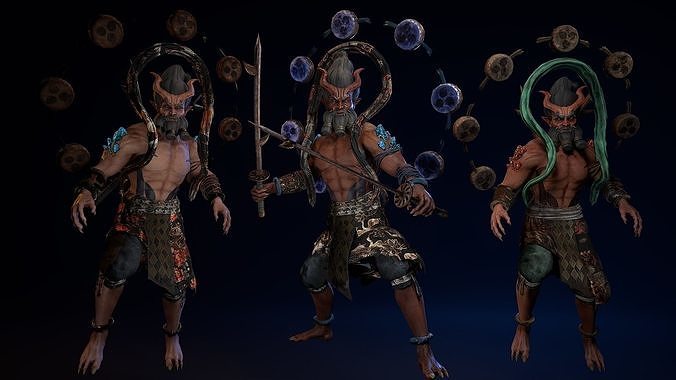 3D model Demon God Raijin 01 VR / AR / low-poly | CGTrader