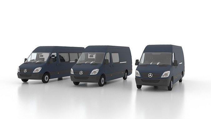 Mercedes Benz Sprinter L3H2 2009 Collection UK | CGTrader