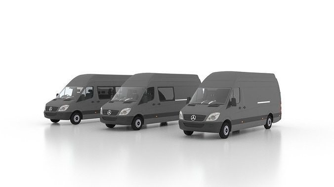 Mercedes Benz Sprinter L3H3 2009 Collection UK | CGTrader